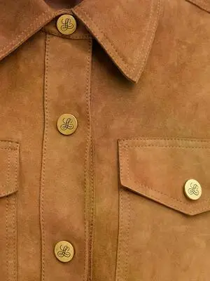 Luisa Spagnoli Suede Button-up Shirt