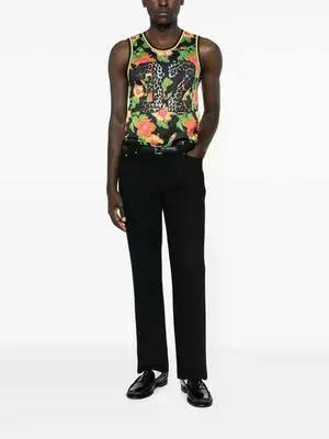 Jeremy Scott X Adidas Floral Print Tank Top - Black