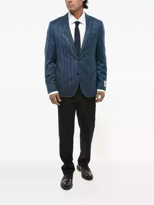 Corneliani Cc Collection Single-breasted Herringbone Blazer