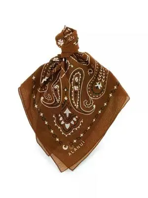 Alanui Paisley-print Square Scarf - Brown