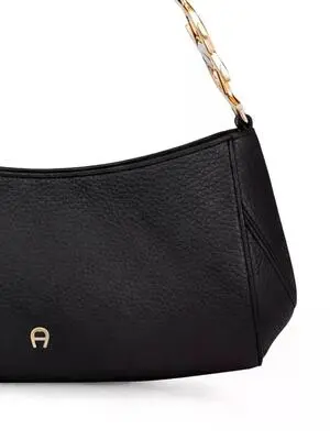 AIGNER Mini Jerzy Pebbled Shoulder Bag - Black