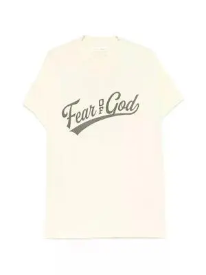 Fear Of God Cut Off 90s Logo-print Cap-sleeve T-shirt - Yellow
