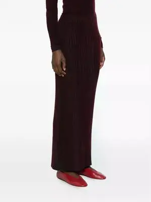 Eric Bompard Ribbed Cashmere Maxi Skirt