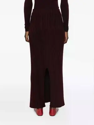 Eric Bompard Ribbed Cashmere Maxi Skirt
