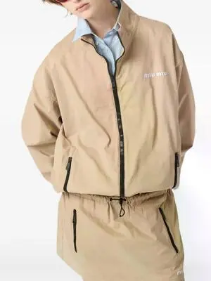 Miu Miu Washed Gabardine Blouson Jacket