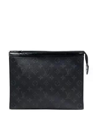 LOUIS VUITTON Monogram Eclipse Pochette Voyage Mm Clutch Bag