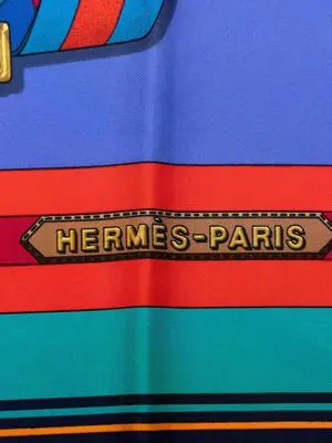 Hermès 2000-2026 Les Sangles Silk Scarf 90 Scarves