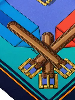 Hermès 2000-2026 Les Sangles Silk Scarf 90 Scarves