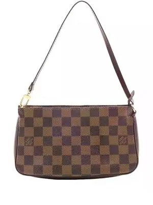 LOUIS VUITTON 2002 Damier Ebene Navona Shoulder Bag - Brown
