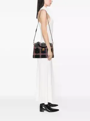 Miu Miu Printed Goatskin Madras Top Handle Bag Satchel