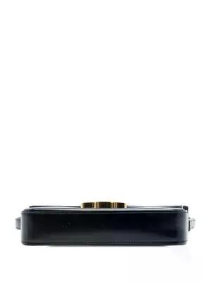 Celine Calfskin Triomphe Claude Shoulder Bag - Black