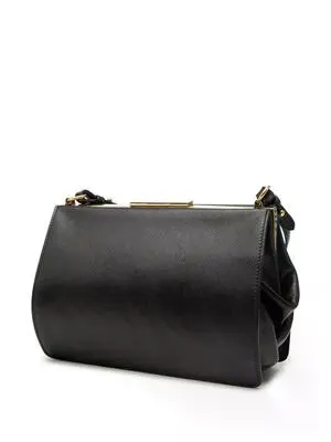 Prada Saffiano And Calf Light Frame Crossbody Bag