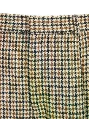 Emporio Armani Wool Plaid Pleated Trousers