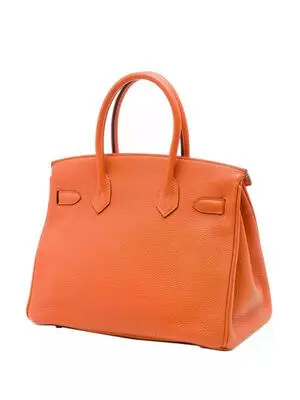 Hermès Clemence Birkin 30 Handbag - Orange