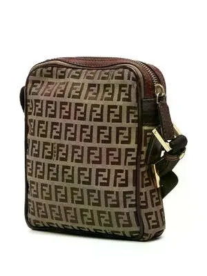Fendi 2000-2010 Zucchino Canvas Crossbody Bag - Neutrals