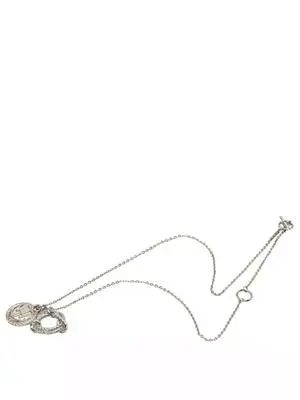 Hermès Palladium Plated Rope Pendant Necklace - Silver