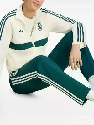 Adidas Real Madrid Logo-embroidered Zip-up Track Jacket