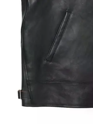 TAIGA TAKAHASHI Shirt-collar Leather Jacket