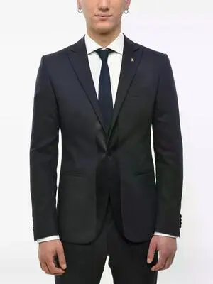Corneliani Satin-trim Three-piece Suit - Blue