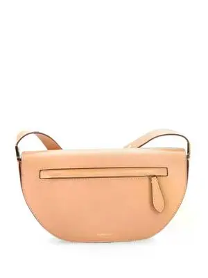 Burberry Olympia Zip Leather Small Shoulder Bag - Neutrals
