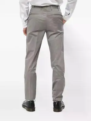 Corneliani Pressed-crease Cotton Chino Pants - Grey