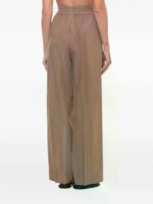 EMME Pinstripe Pattern Wide-leg Trousers