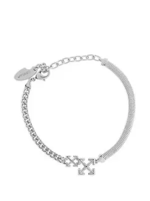 Off-White Arrows-motif Curb-link Bracelet - Silver