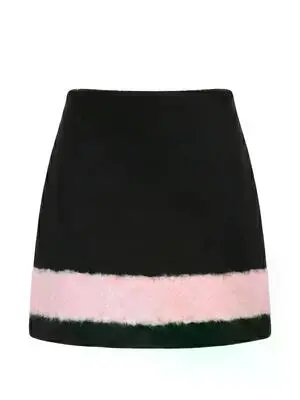MSGM Faux-fur Trim Mini Skirt