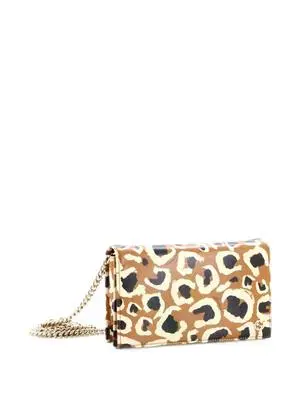 Gucci Betty Chain Wallet Printed Leather Clutch Bag - Multicolour