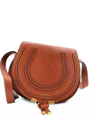 Chloé Marcie Leather Small Crossbody Bag - Brown