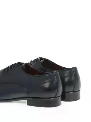 Corneliani Leather Derby Shoes - Blue