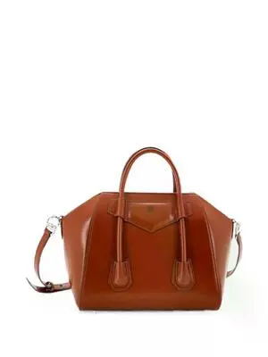 Givenchy Antigona Lock Bag Leather Mini Crossbody Bag - Brown
