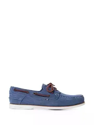 Tommy Hilfiger Suede Boat Shoes - Blue