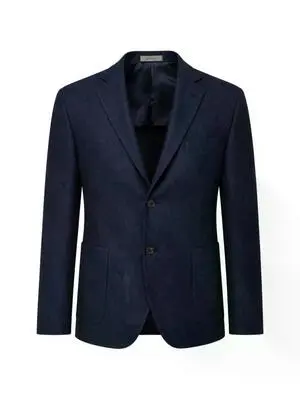Corneliani Micro-patterned Single-breasted Jacket - Blue