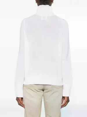 ALLUDE Ribbed-trim Roll-neck Sweater