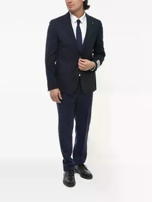Corneliani Pinstripe Single-breasted Blazer - Blue