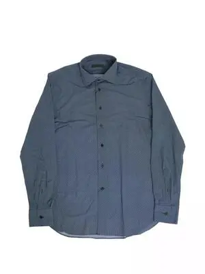 Corneliani Patterned Stretch Shirt - Blue
