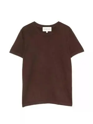 Eric Bompard Round-neck Short-sleeve T-shirt - Brown