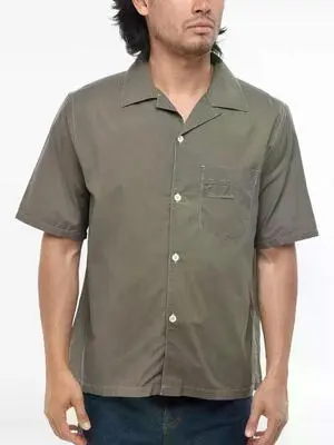 BERNER KUHL Contrast-stitch Short-sleeve Shirt - Brown