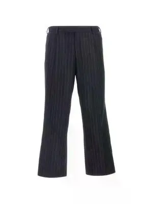 PT TORINO Quindici Pinstripe-pattern Trousers - Blue