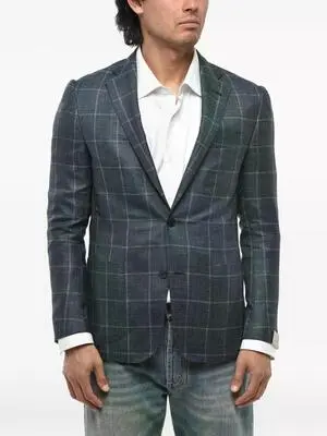 Corneliani Gate Windowpane Jacket - Blue
