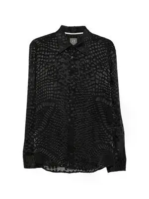Giorgio Armani 2000s Patterned Long-sleeve Shirt