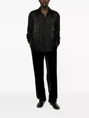 Giorgio Armani 2000s Patterned Long-sleeve Shirt