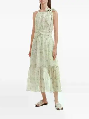 B+AB Floral-print Tiered Midi Dress