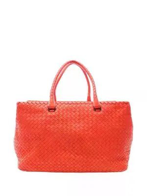 Bottega Veneta 2010-2026 Nappa Intrecciato Tote Bag - Red