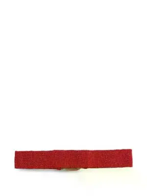 Vintage Beaded Wood-buckle Belt