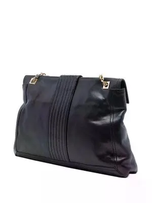 Fendi Leather Maxi Baguette Flap Shoulder Bag
