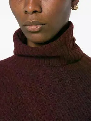 ALYSI Turtleneck Side-slit Sweater