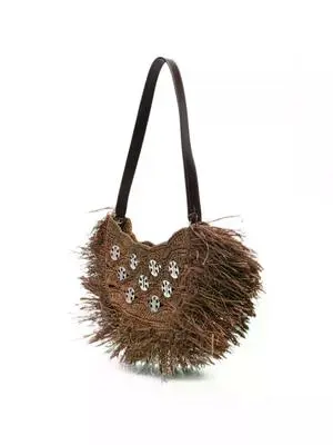 Rabanne Crescent Moon Fringed Shoulder Bag