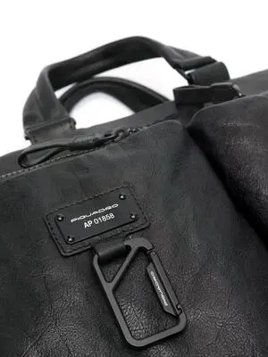 PIQUADRO Logo-plaque Leather Bag